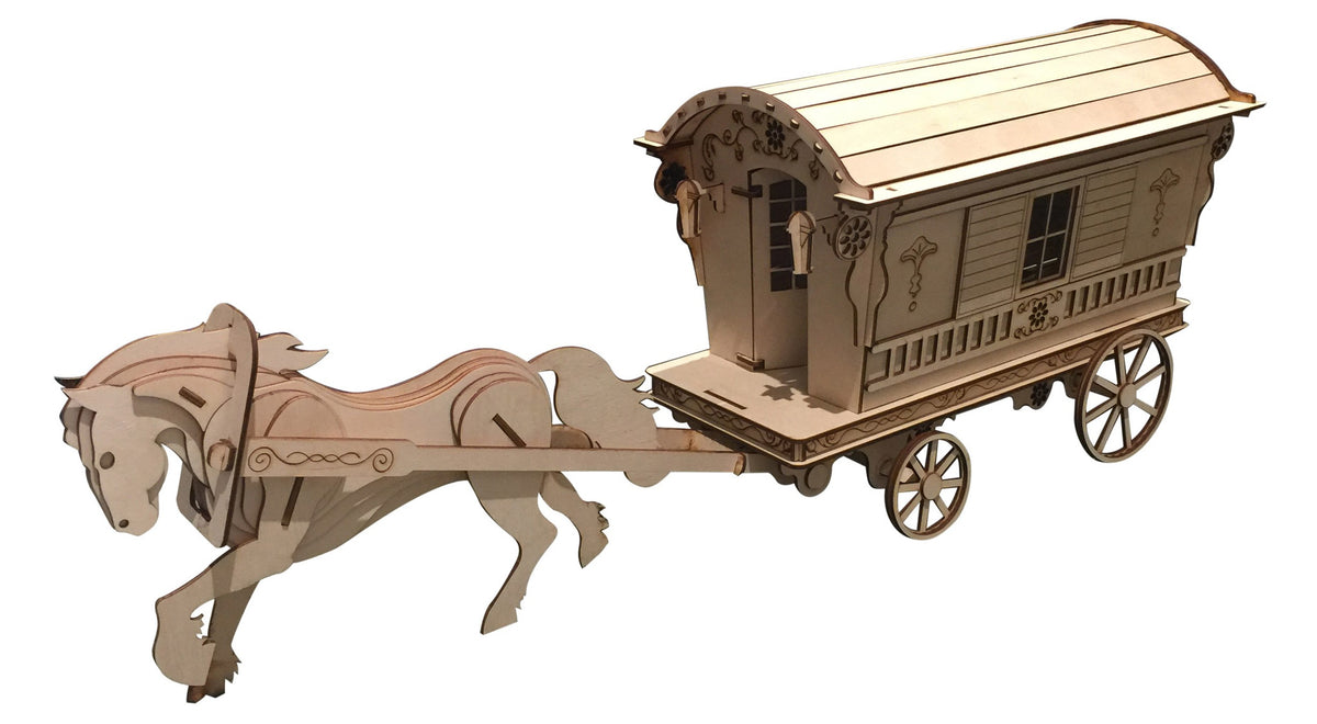 Reading Gypsy Wagon W/ Horse Model Kit – Bird's Wood Shack & Bird's ...