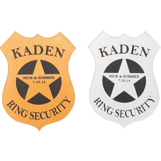 Personalized Ring Bearer Security Badge for Your Special Day – Bird's ...